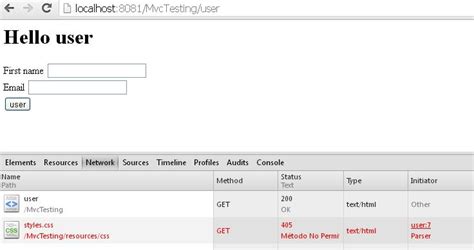 java spring mvc 405 request method get not