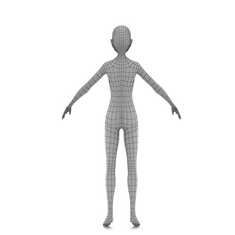 Anime Female Base Mesh 3d Model 10 Max Obj Free3d