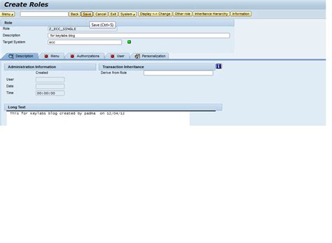 sap security tutorial single role creation using pfcg in