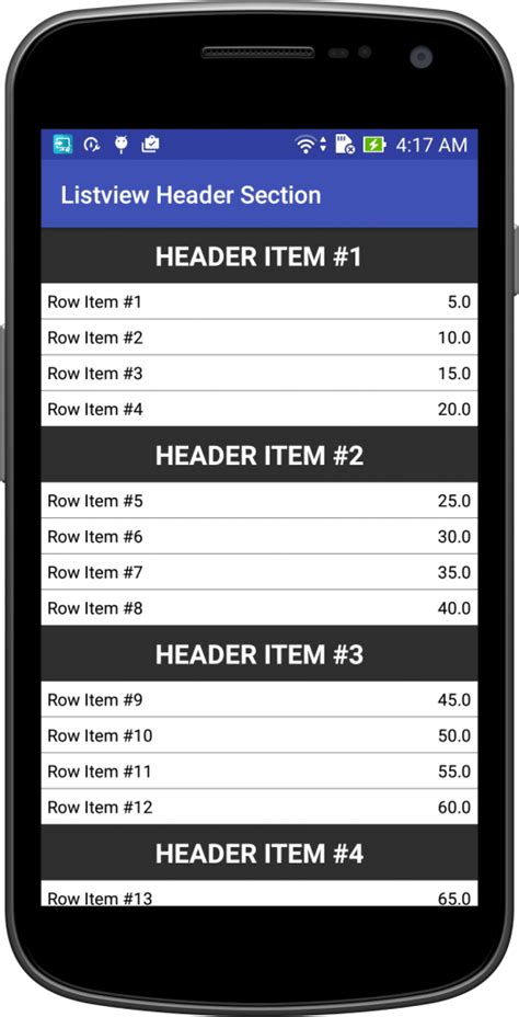 listview with section header in android b4x programming forum