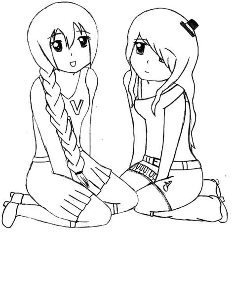 Desenhos De Melhores Amigas Para Sempre Para Colorir E Imprimir