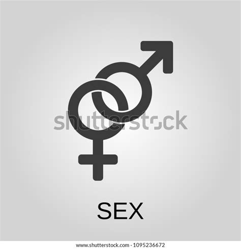 Sex Icon Sex Symbol Flat Design Stock Vector Royalty Free 1095236672