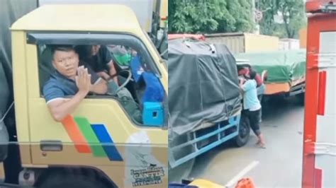 Viral Sopir Dan Kernet Truk Jadi Korban Pemalakan Di Jakarta Dua Hp