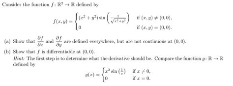 Solved Consider The Function F R2 R Defined By J 22