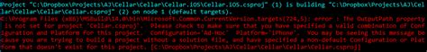 xamarin xarmin ios msbuild missing outputpath stack overflow