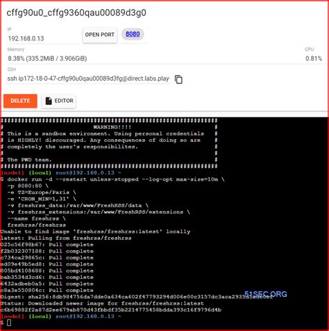 [5 mins docker] deploy freshrss using docker run command and deploy to
