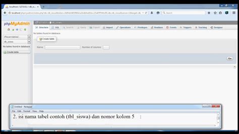 how to create database mysql using xampp youtube