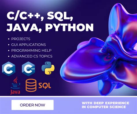 do c cpp sql python java javafx java swing machine learning programming