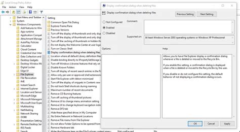 Enable Delete Confirmation Dialog Box In Windows 10