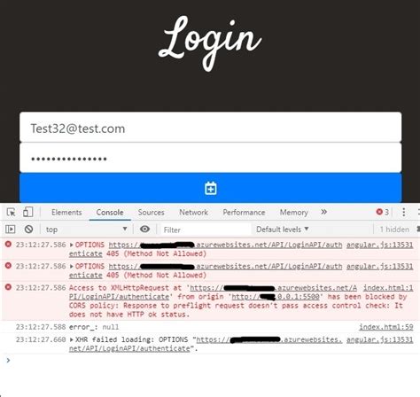 c mvc web api authentication token cors problem stack overflow