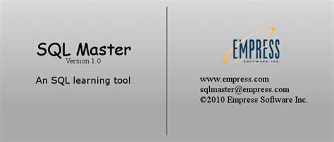 empress sql master an interactive sql learning tool