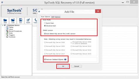 tips to restore database mdf file without ldf