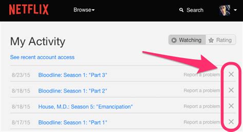how to delete viewing or rating history on netflix