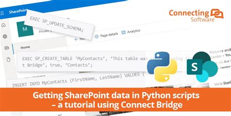 getting sharepoint data in python scripts a tutorial using connect
