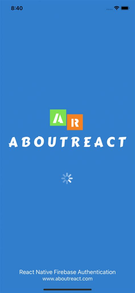 email authentication using firebase authentication in react native app