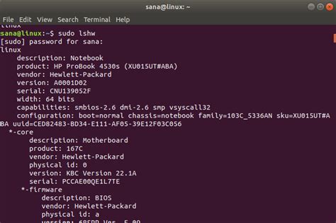 get linux system and hardware details on the command line vitux