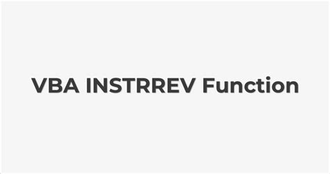 vba instrrev function syntax example