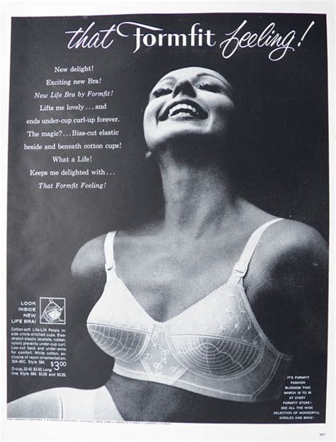 1961 Vintage Formfit Bra Ad ~ New Life Bra Vintage Clothing