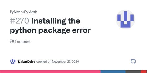 installing the python package error · issue 270 · pymesh pymesh · github