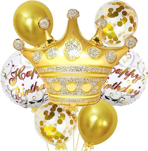 Katchon Gold Happy Birthday Balloon Set 30 Inch Pack Of