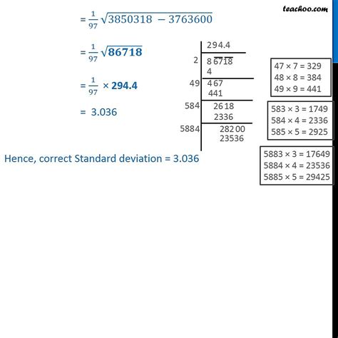 Misc 6 Mean Standard Deviation Of A Group Of 100 Observations