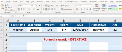 How To Use Istext Function In Excel Spreadcheaters
