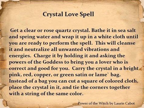crystal love spell love spells pinterest love spells