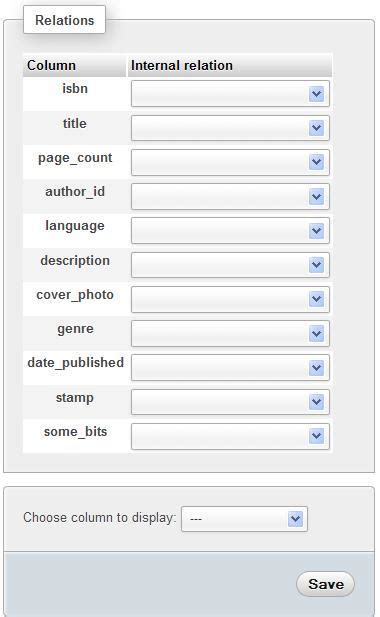Defining Relations With The Relation View Mastering Phpmyadmin 3 4