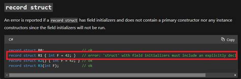 introducing c 10 structs parameterless constructor and instance field