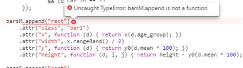 javascript append is not a function in d3 js stack overflow