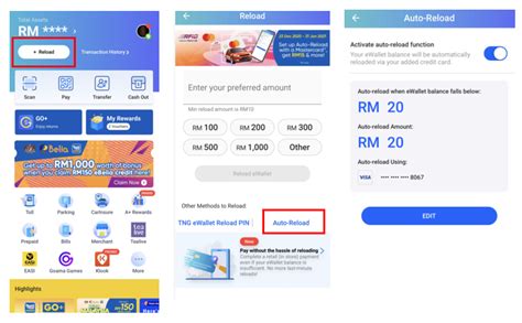 when will my tng ewallet auto reload itself touch n go ewallet help