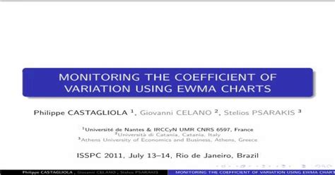 Monitoring The Coefficient Of Variation Using Ewma Puc