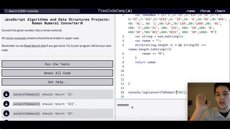 javascript algorithms and data structures projects roman