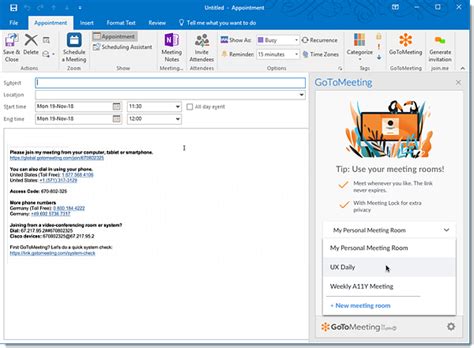 How Do I Schedule Meetings With The Office 365 Outlook Add In Goto