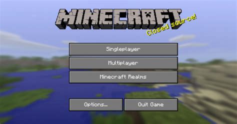 minecraft startup screen