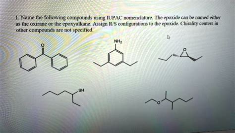 Solved Name The Following Compounds Using Iupac Nomenclature The