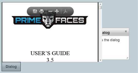 jquery primefaces modal dialog is going below the media compoenent in