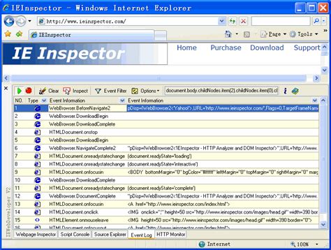 ie webdeveloper dom inspector script console logging messages and
