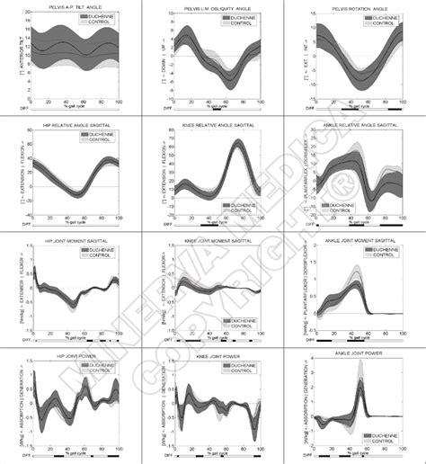 Average Traces Of Kinematic And Kinetic Variables Mean Values And