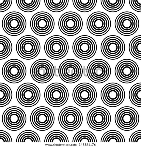 Seamlessly Repeatable Pattern Concentric Circles Black Stock Vector