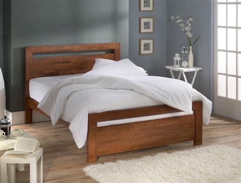 Semi Rustic Bedrooms Simple Wood Bed Frame Ideas