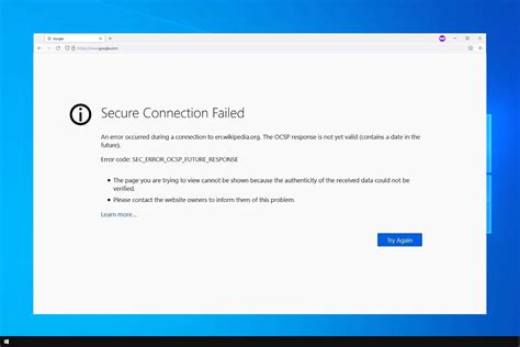 solución error sec error ocsp future response [firefox chrome