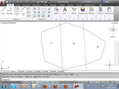 how to divide a polygon into 3 equal polygons autodesk community
