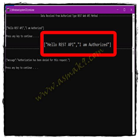 c access authorized rest web api method