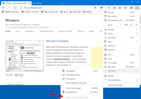 Enable Or Disable Reload In Internet Explorer Mode In Microsoft Edge