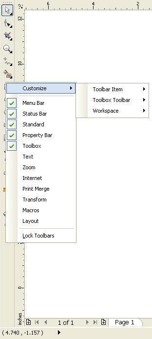 how to restore missing toolbar in a toolbox in coreldraw x6 knowledge