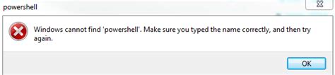 windows run command doesn t find powershell anymore