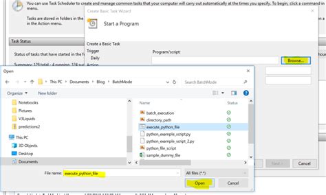 how to execute python scripts in batch mode using windows task scheduler