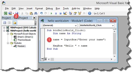 how to create visual basic for applications vba in excel