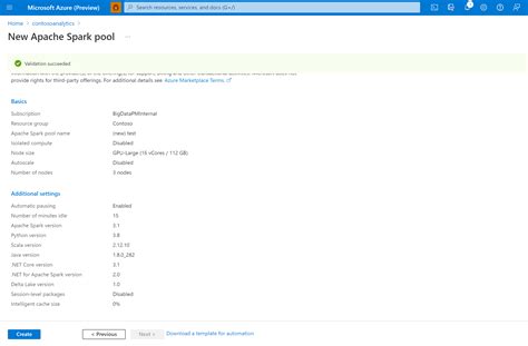 quickstart create a serverless apache spark gpu pool azure synapse